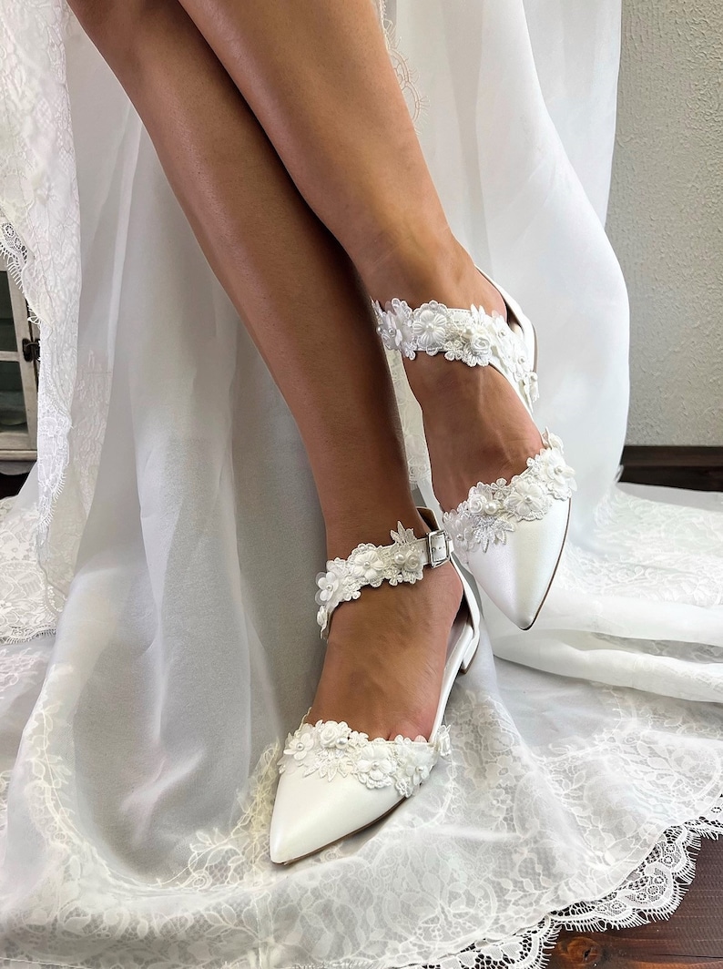 Women's Bridal Shoes White Wedding Shoes by Santorini - Etsy
