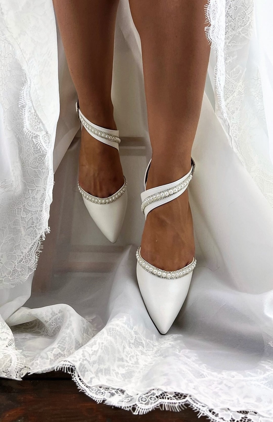 Women's Bridal Shoes • Ivory Color Wedding Shoes by Santorini Sandals ...