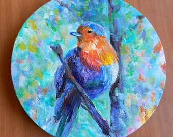 Round Canvas Art | Etsy