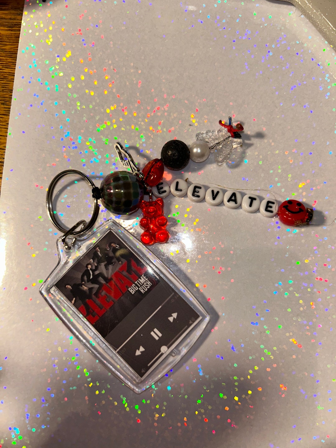 Custom Song/album Beaded Picture Keychians - Etsy