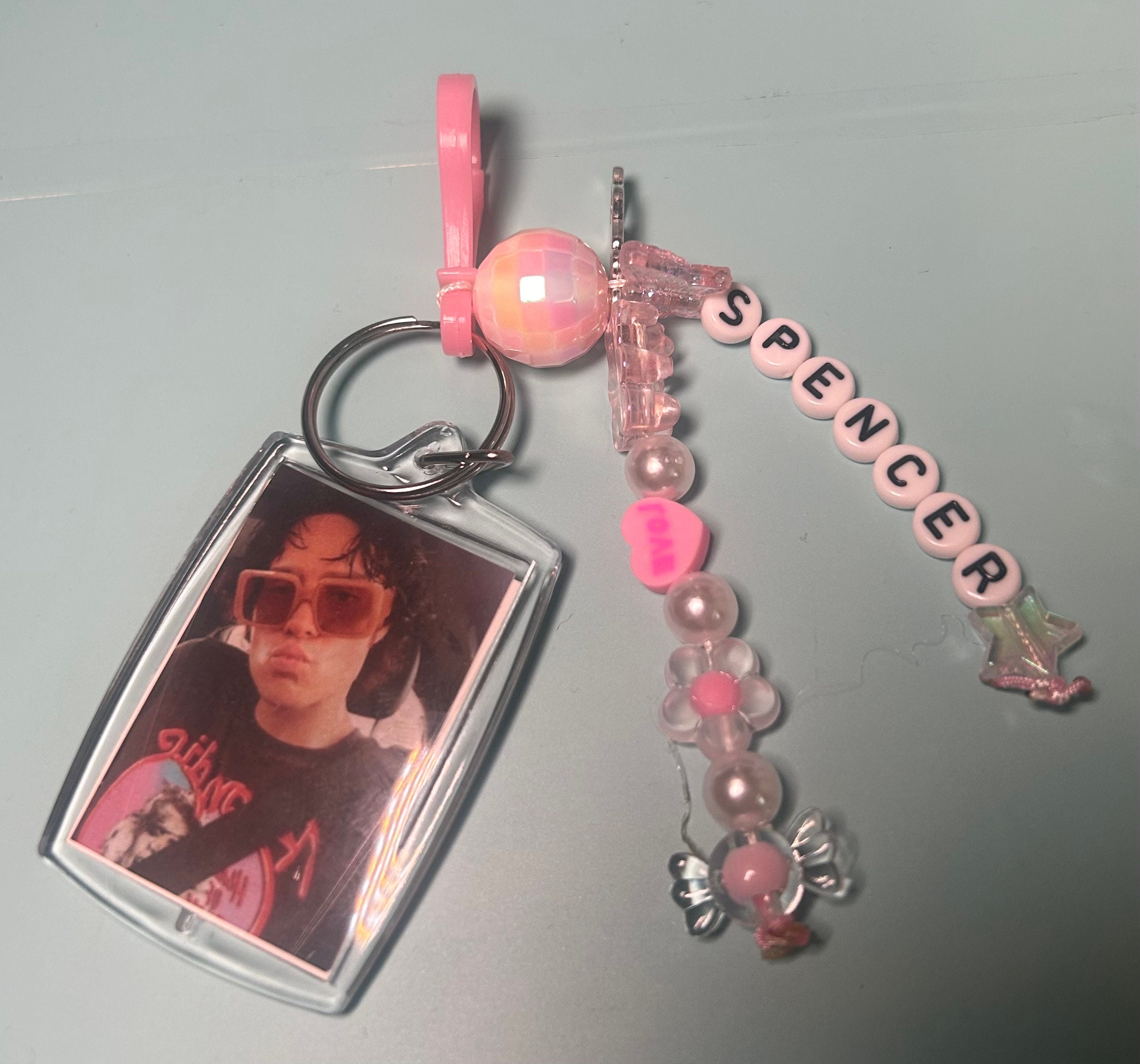 Spencer Sutherland Beaded Photo Keychains - Etsy