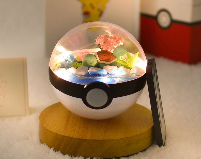 Pokemon Terrarium Pokeball Squirtle Sleepy Squirtle Terrarium Gifts for ...