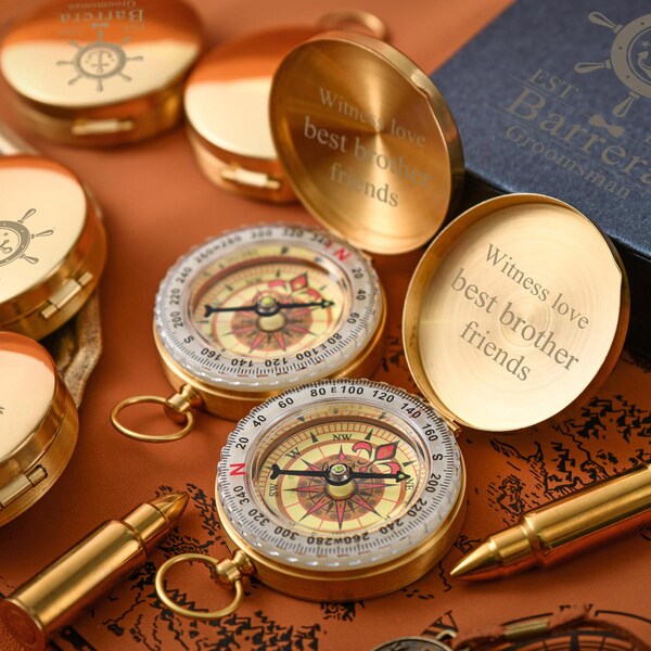 Engraved Compass - Etsy
