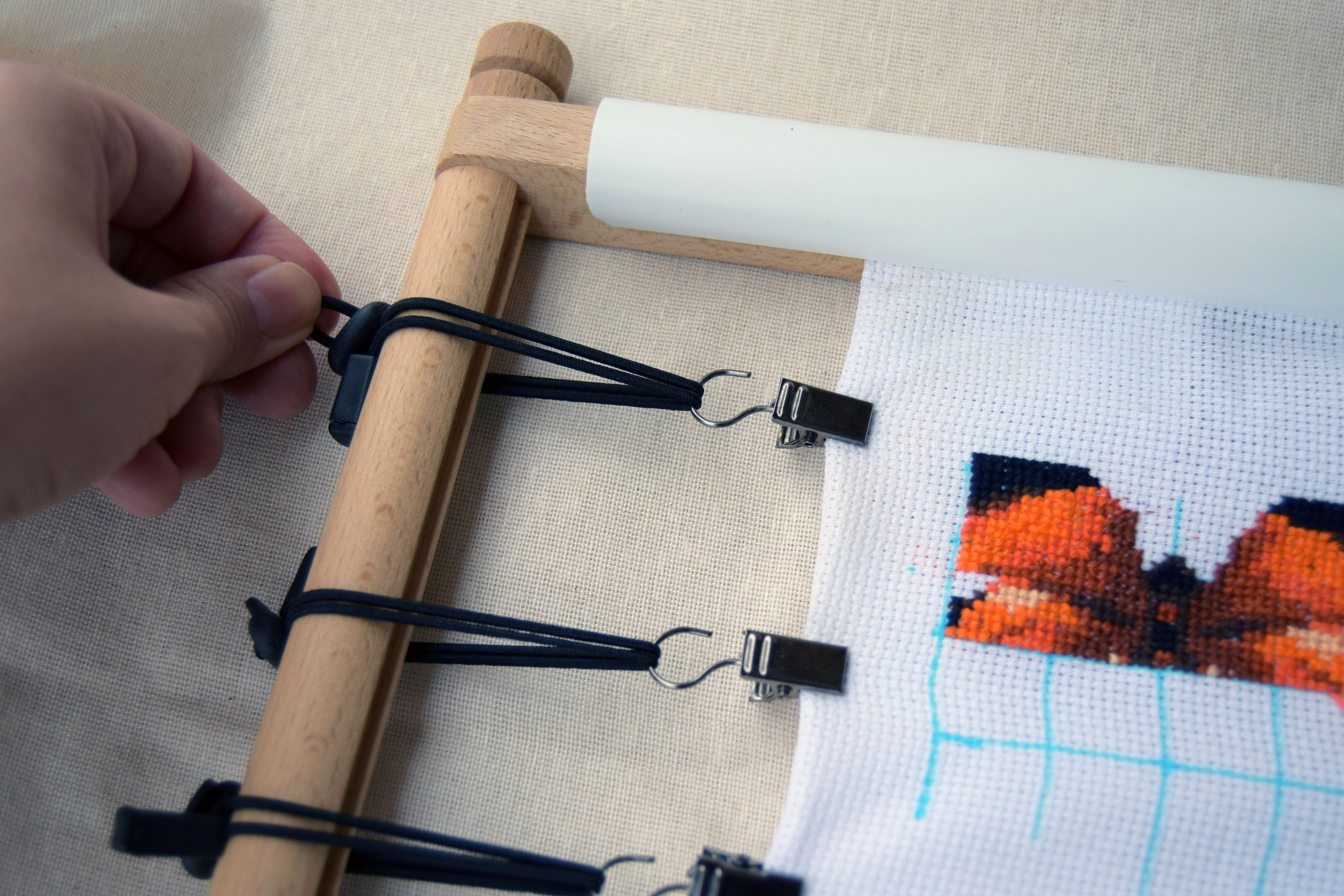 Black Tensioners for Embroidery Frames Set of 6 Side Tensioners for ...