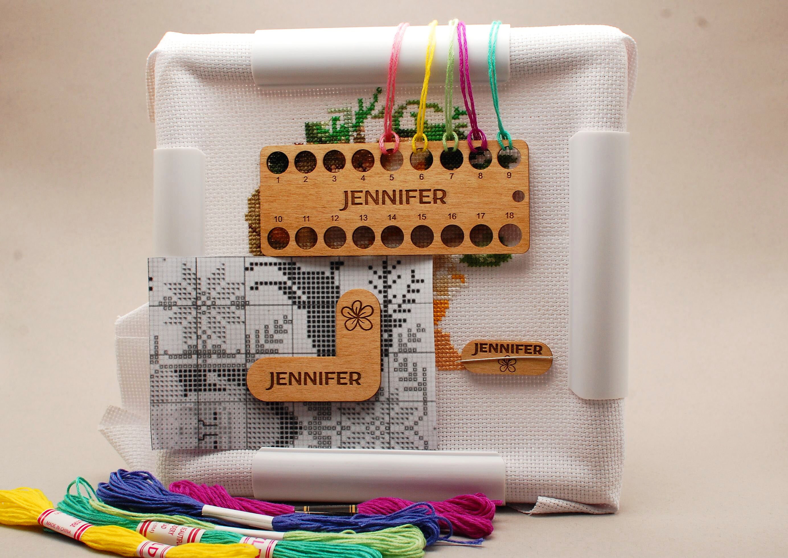 Cross Stitch Project Organizer Pattern Keeper Hoop Floss Organizer ...