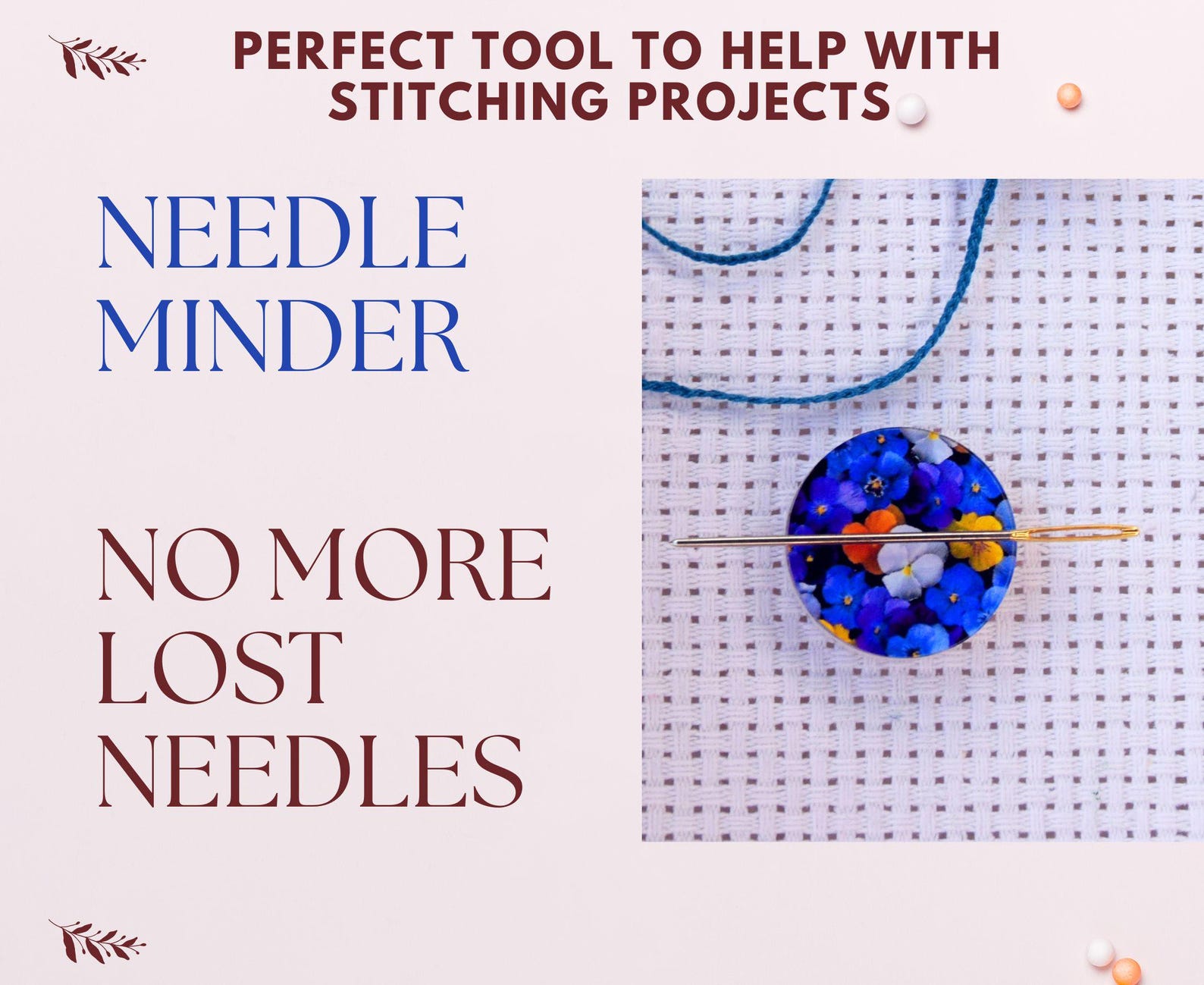 Cross Stitch Needle Minder & Thread Counter Set - Etsy