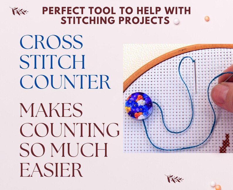 Cross Stitch Needle Minder & Thread Counter Set - Etsy