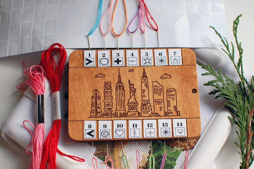 Cross Stitch Floss Organizer Thread Storage Embroidery Tool City Cross ...