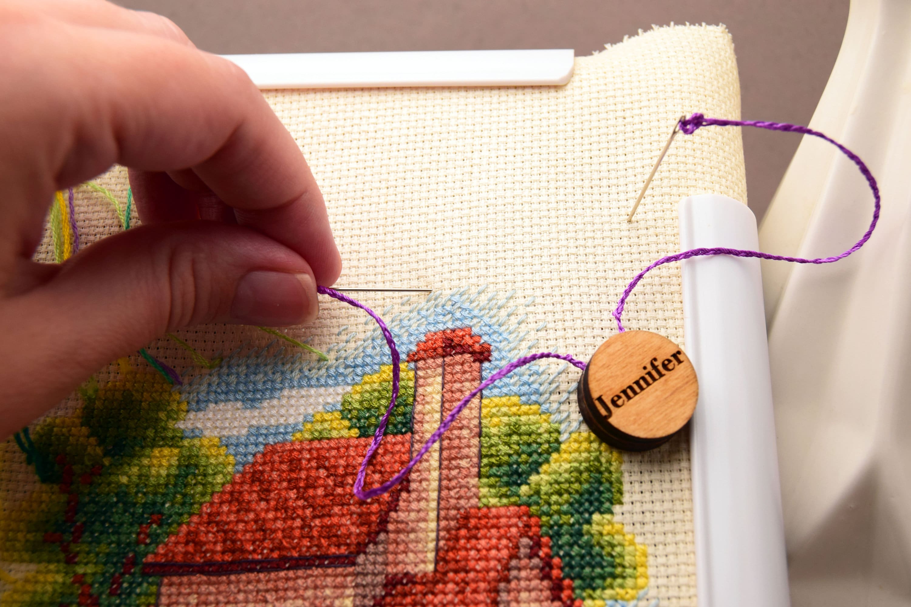 The Set of 4 Useful Tools for Cross Stitch Cross Stitch Kit Floss ...