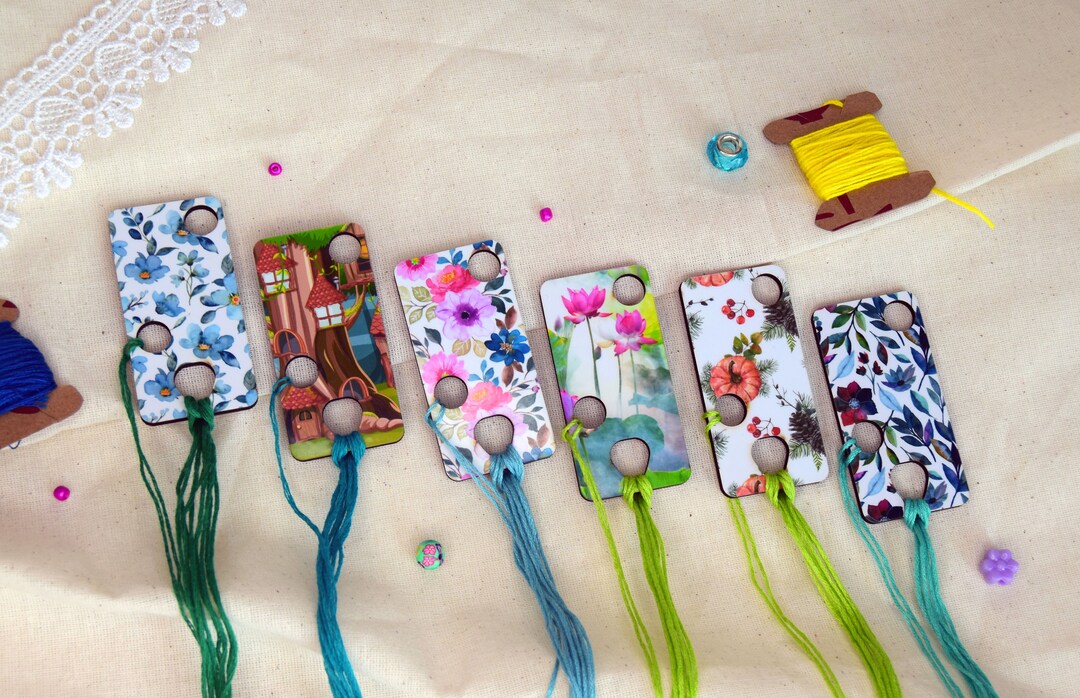 Floss Drops Cross Stitch Wooden Thread Drops Organizer Floss Drop for ...