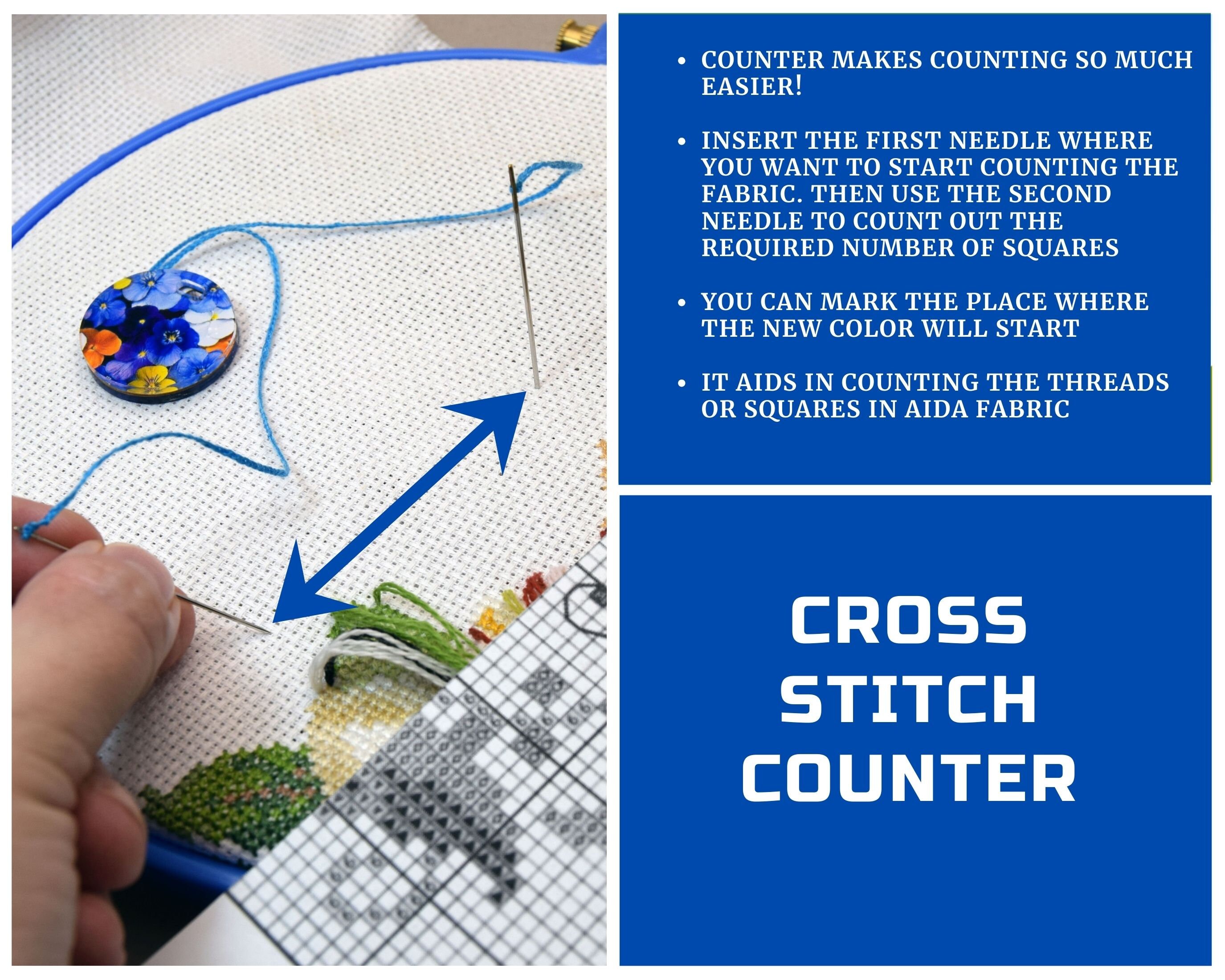 Embroidery Tool Kit for Cross Stitch 5 Accessories for Stitching Needle ...