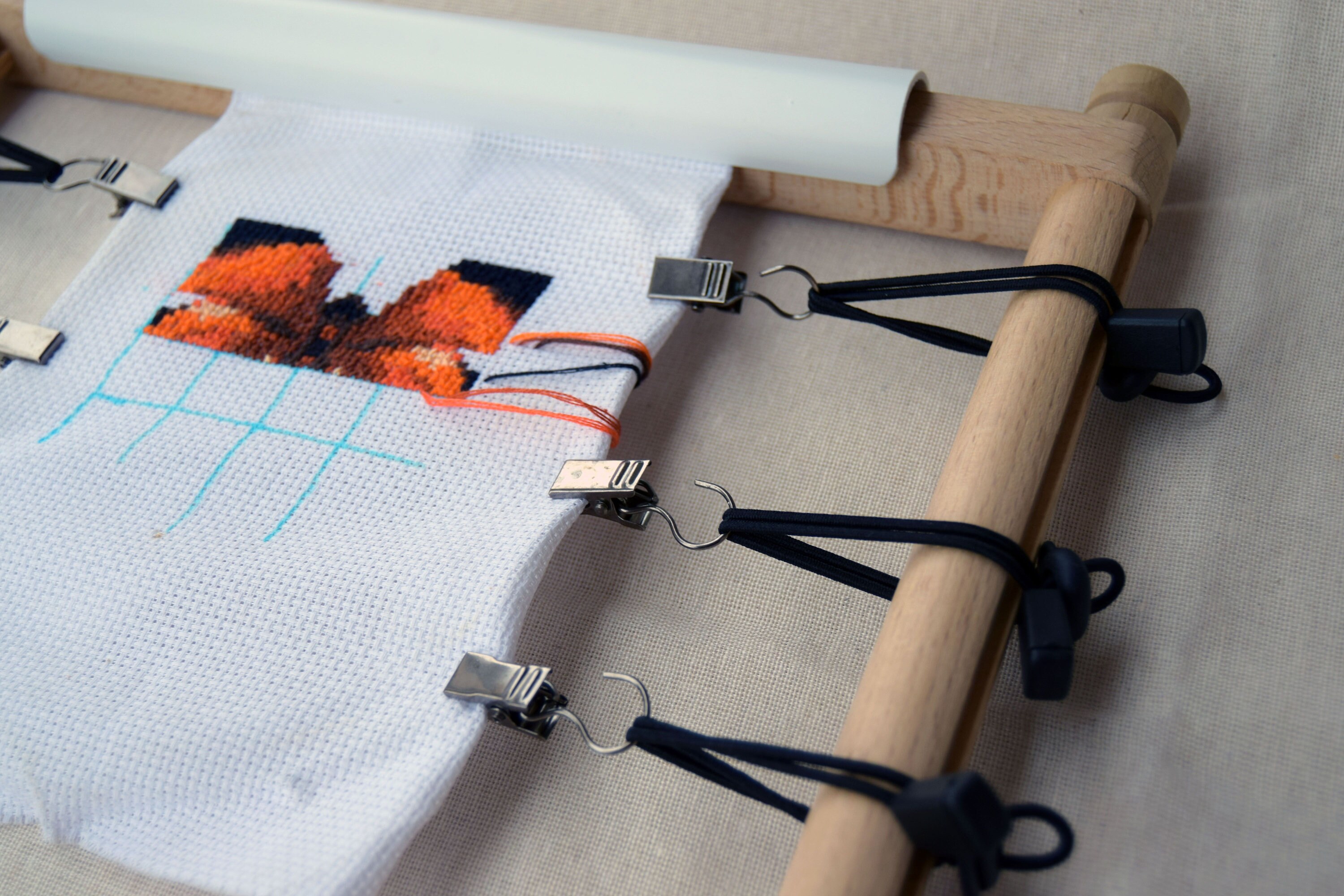 Black Tensioners for Embroidery Frames Set of 6 Side Tensioners for ...