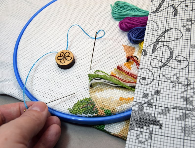 The Set of 2 Counters Thread Picker Counting Pins for Cross Stitch ...