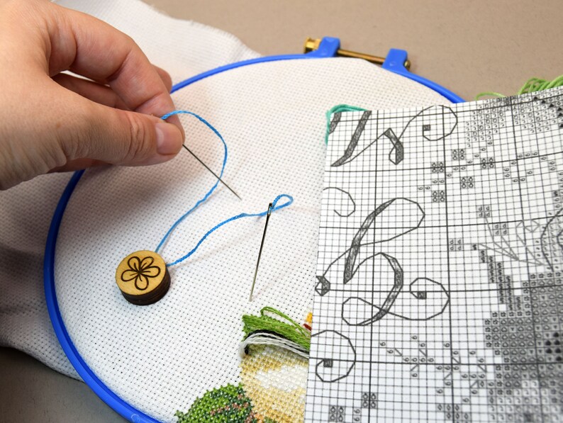 The Set of 2 Counters Thread Picker Counting Pins for Cross Stitch ...