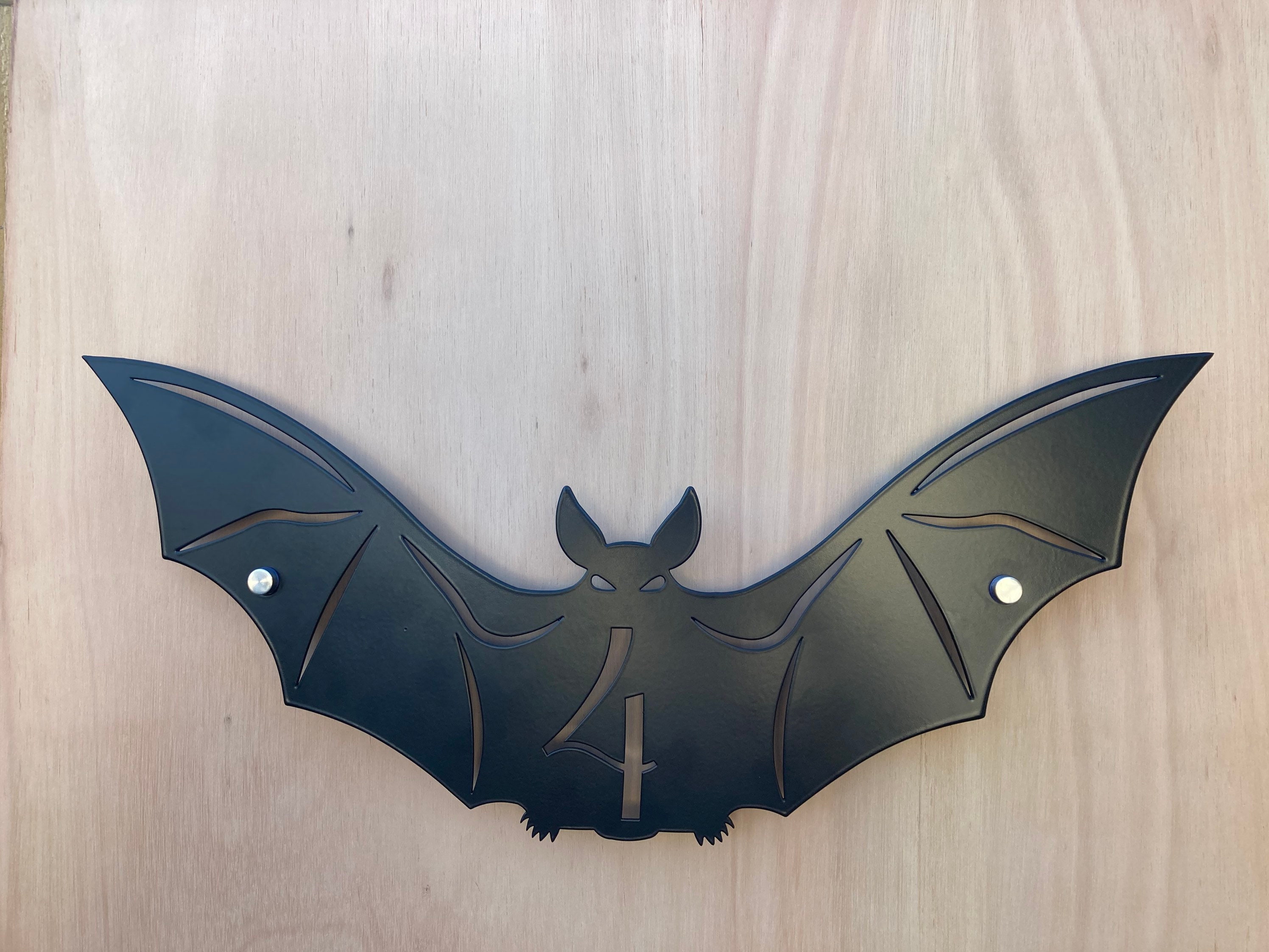 Black Metal Bat House Sign Halloween Style - Etsy