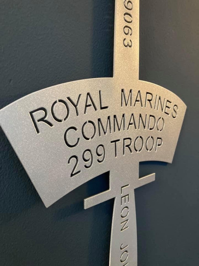 Metal Wall Art British Royal Marine Dagger Bootneck Commando ...