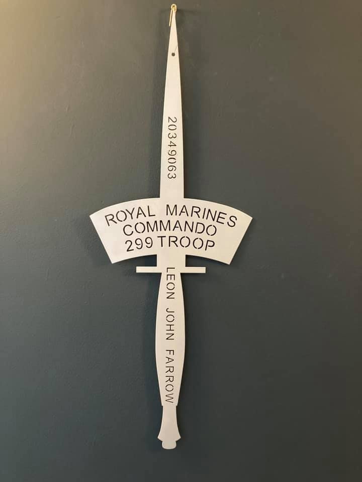Metal Wall Art British Royal Marine Dagger Bootneck Commando ...