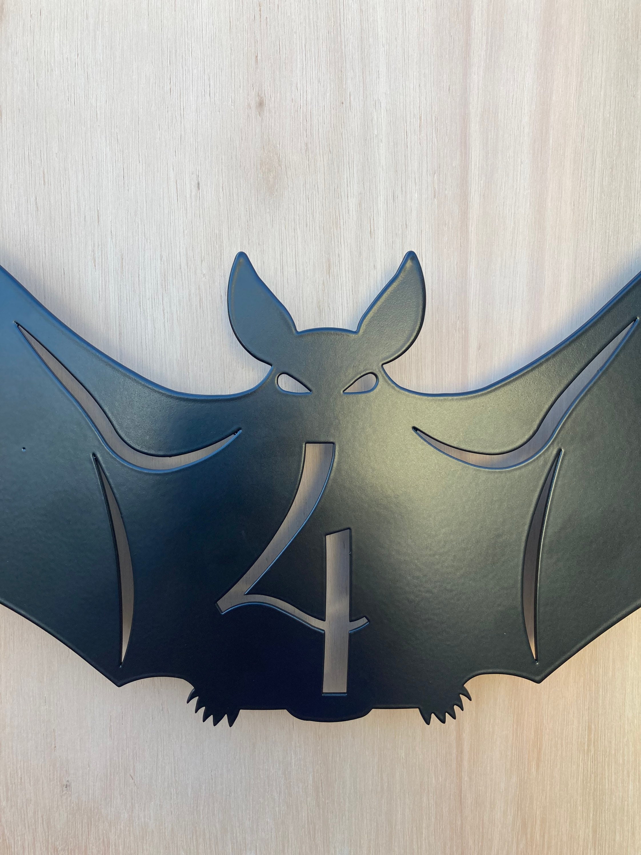 Black Metal Bat House Sign Halloween Style - Etsy