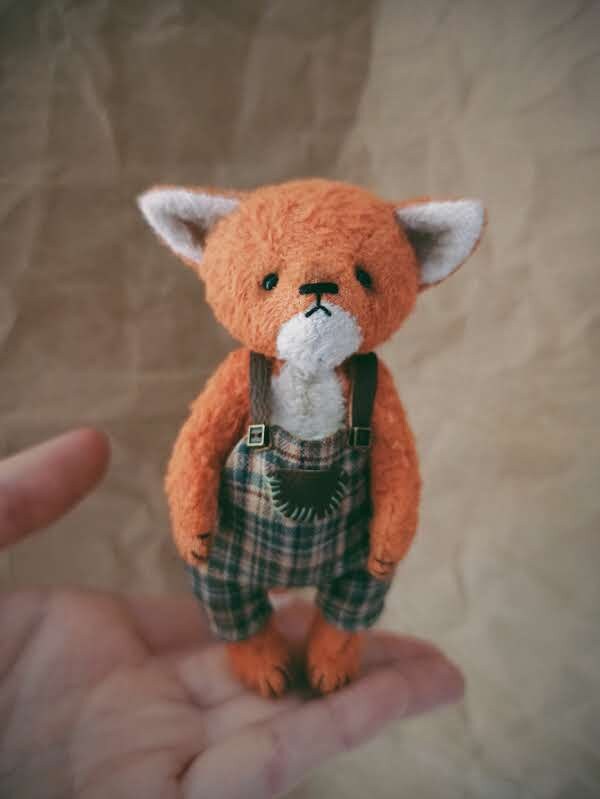 Mini cute fox cute little teddy fox teddy fox cute mini | Etsy