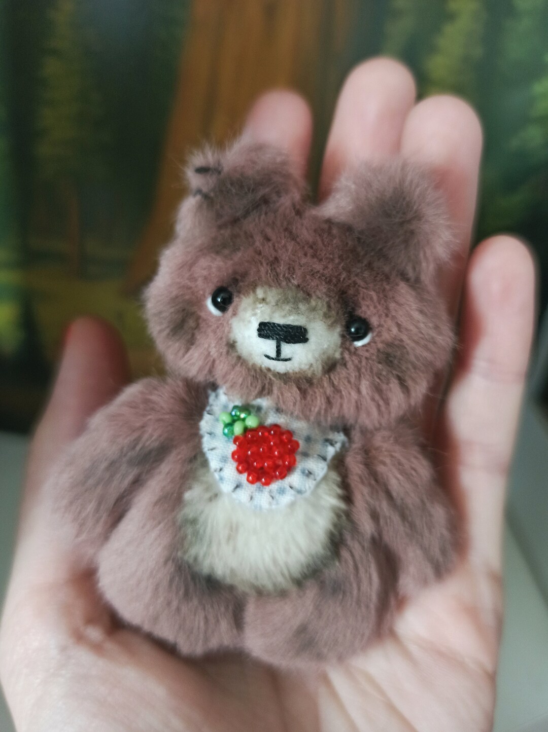 Mini Cute Teddy Bear, Plush Miniature Teddy Bear Doll, Stuffed Mini ...