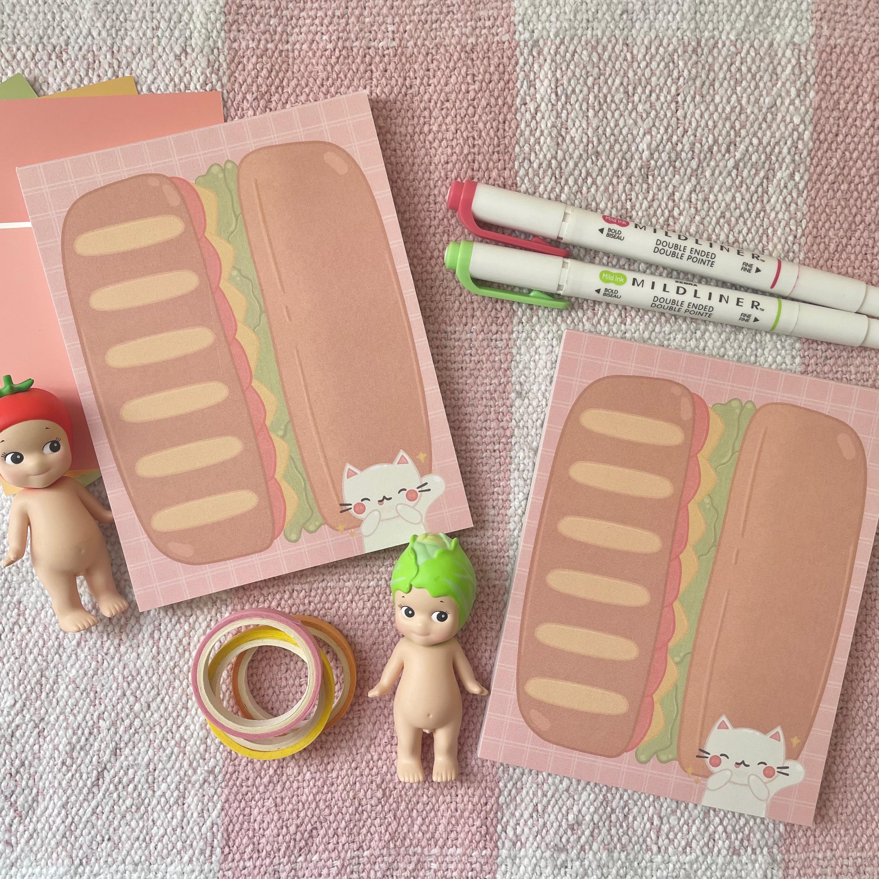 Long Subway Sandwich Multitask Productivity Rectangular Notepad - Etsy