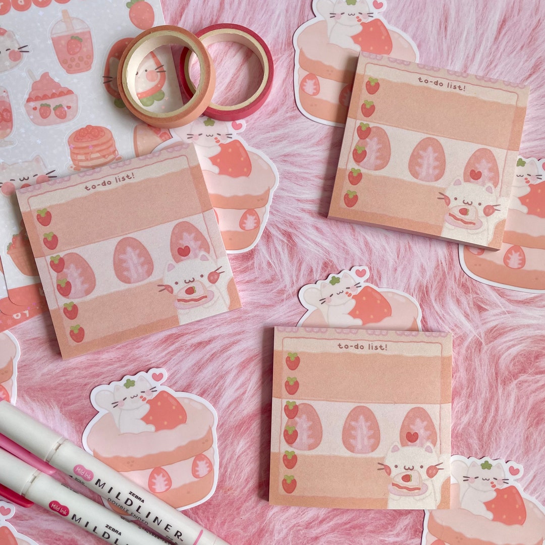Strawberry Shortcake Checklist | To-do List Sticky Note - Etsy