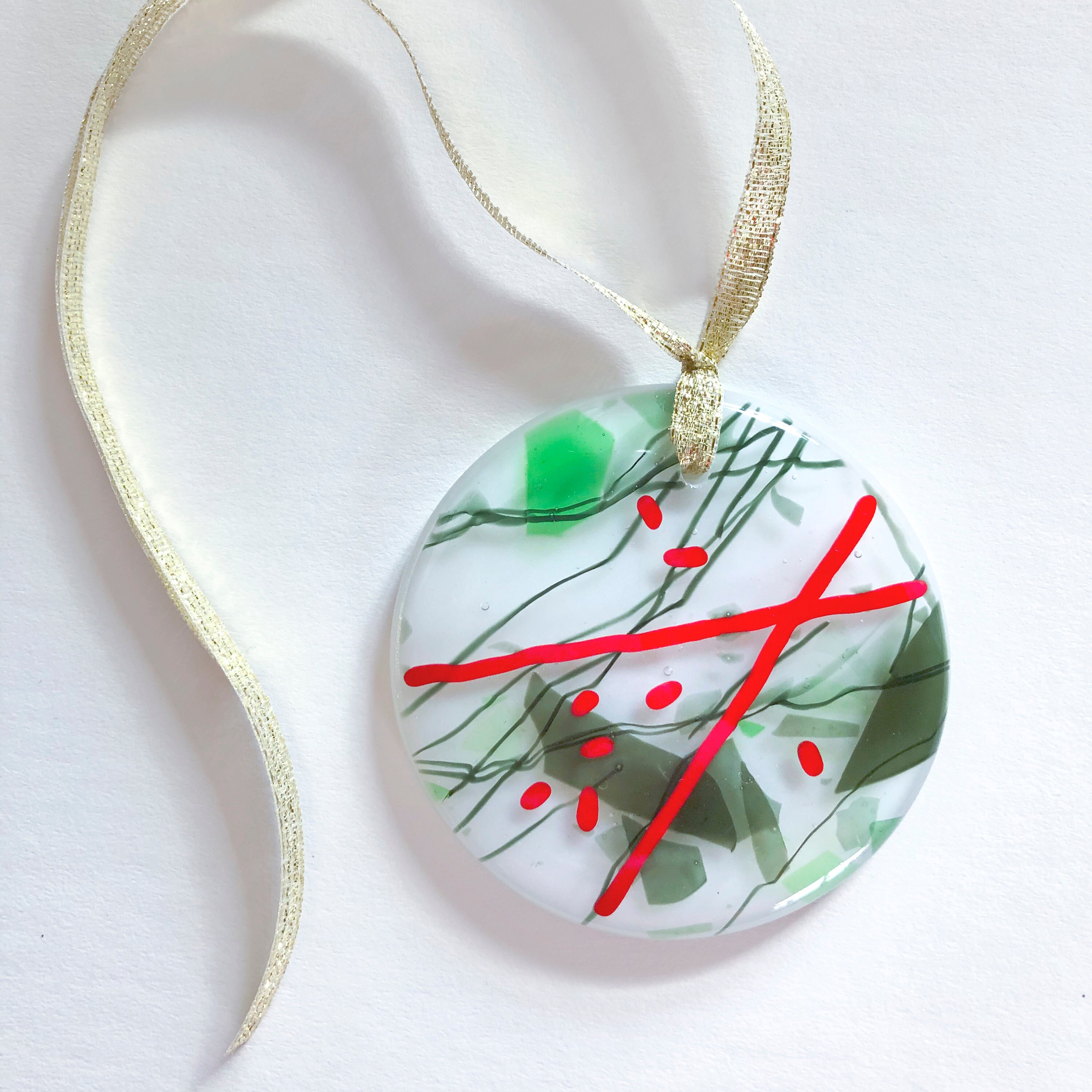 Holiday Confetti© Fused Glass Ornament - Etsy