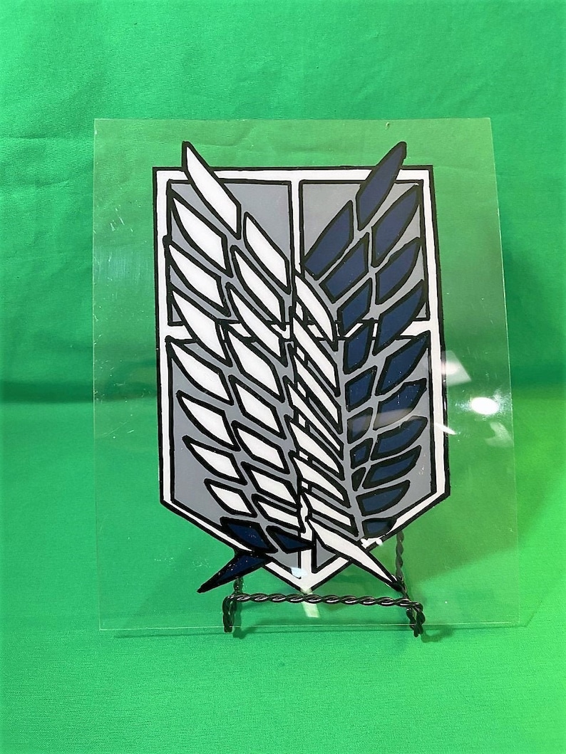 Reverse Glass Painting of AOT Scouts Logo - Etsy