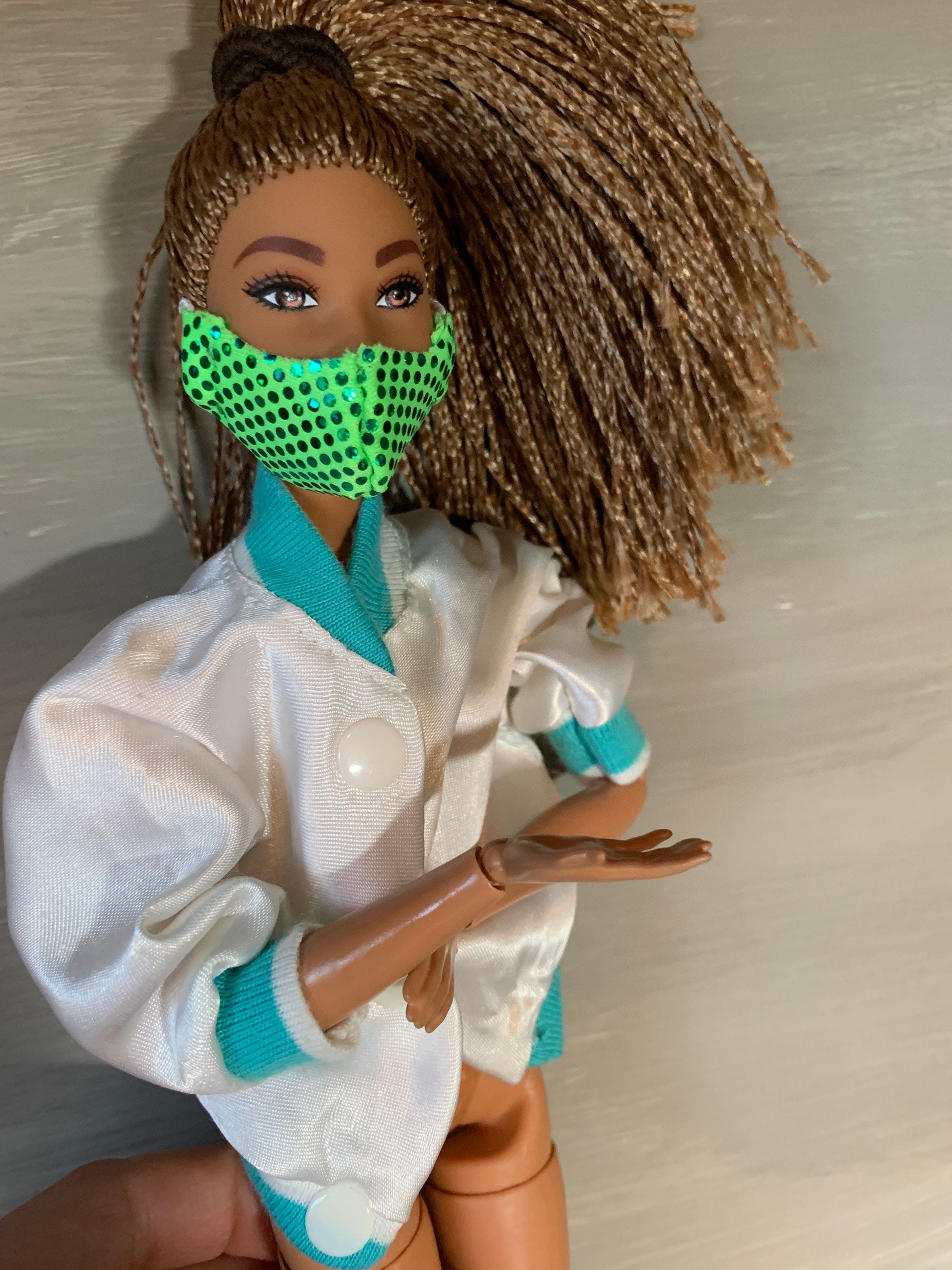 Barbie Doll face mask green face mask for Barbie fashionista | Etsy