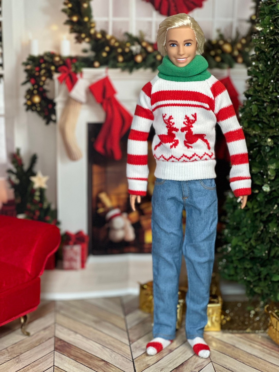 Christmas Ugly Sweater for Ken Doll - Etsy