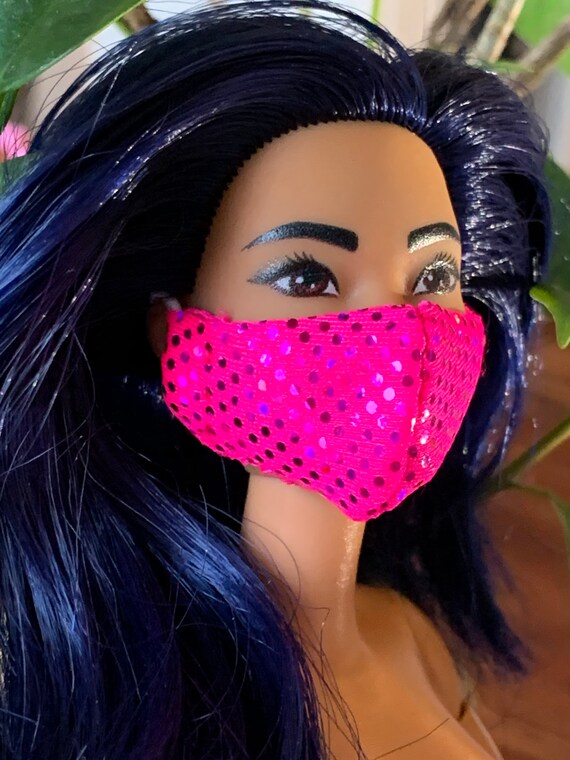 Pink Face Mask for Fashion Dolls Made to Move Face Covering - Etsy