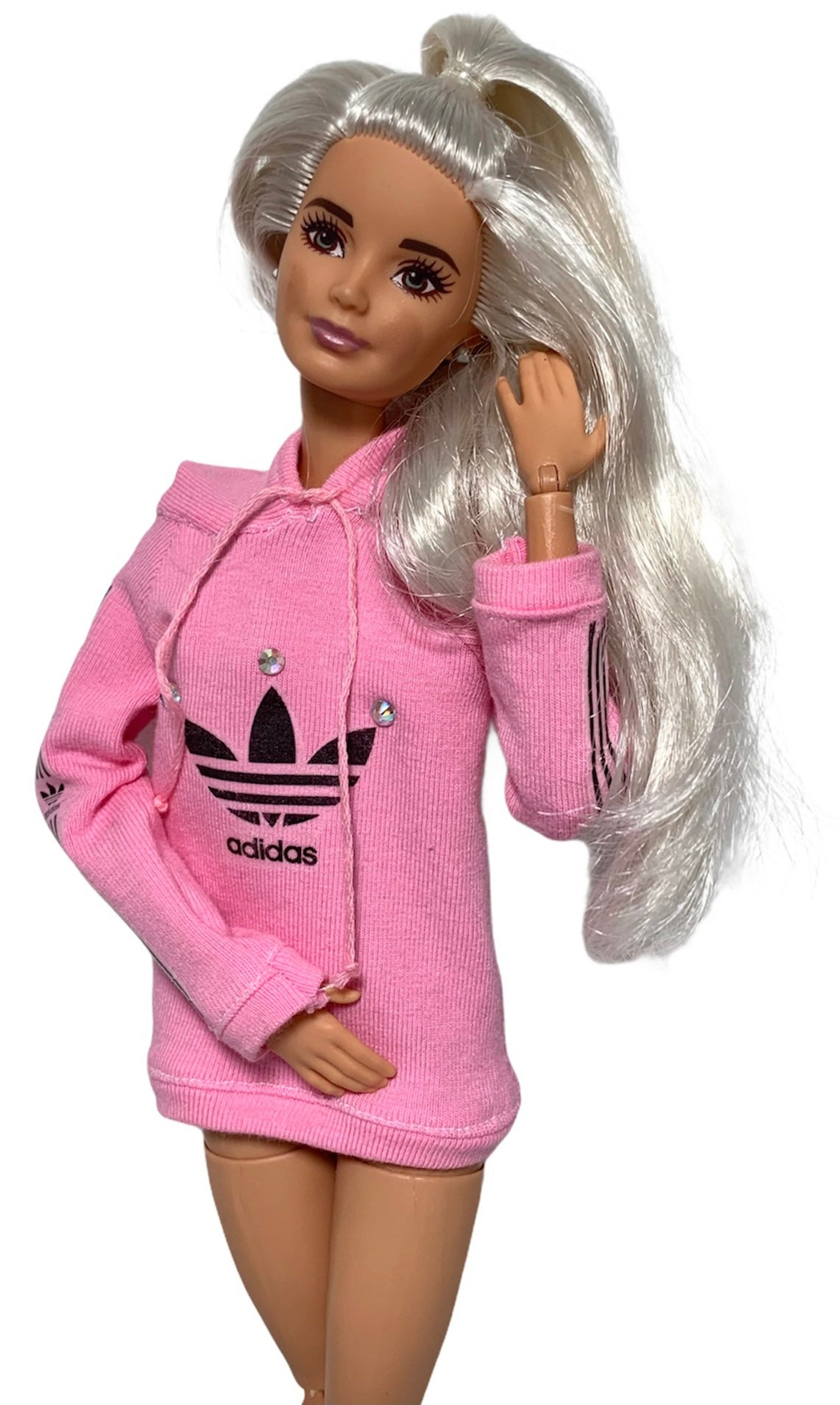 Pink hoodie for Barbie doll pink sweatshirt for dolls | Etsy