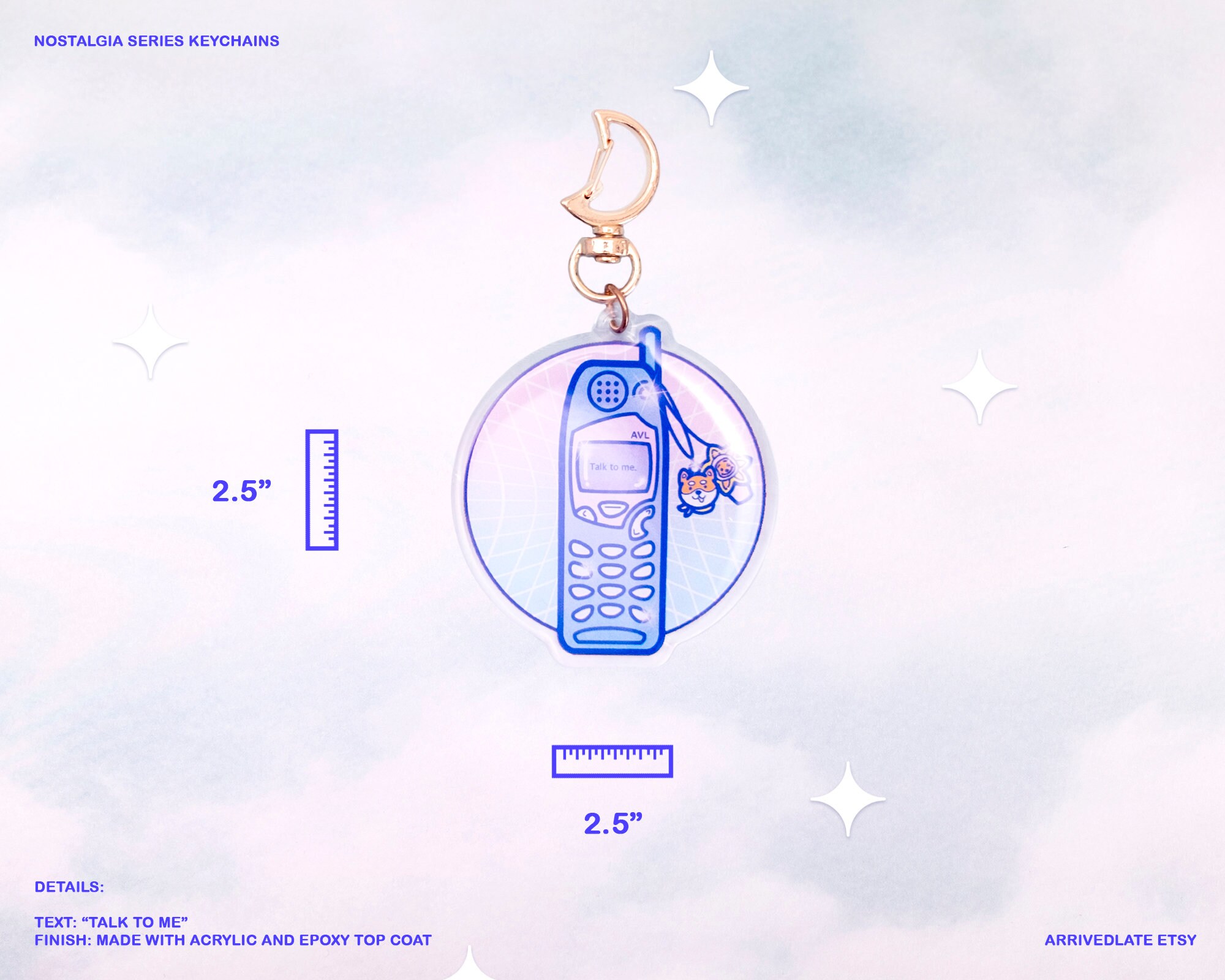 Nostalgia Series Keychains 80s and 90s Inspired Aesthetic | Etsy