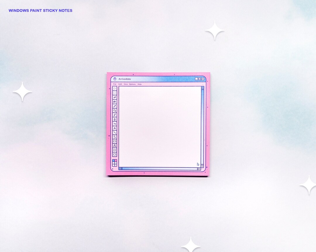 Windows Paint Sticky Notes | Cute Stationery - Etsy