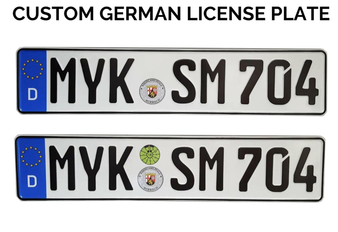 Personalized German Euro European License Plate/personalized German ...