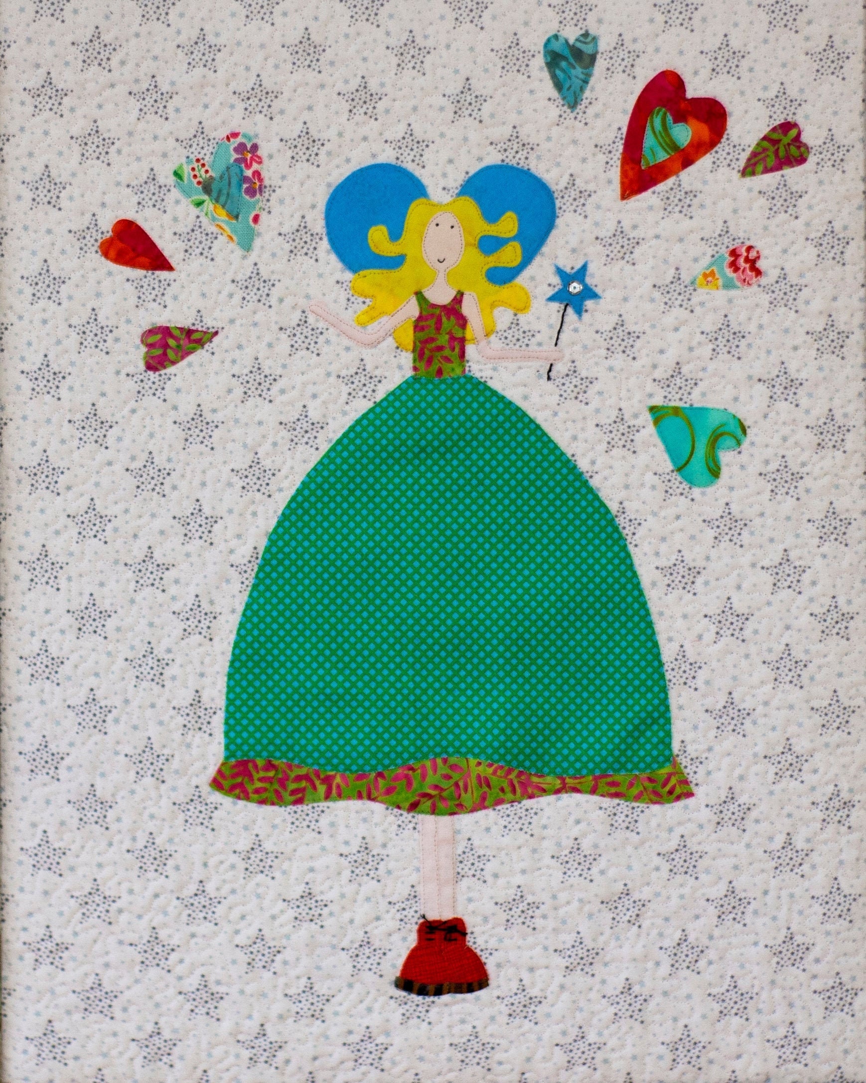 Happy Fairy Applique PDF Patern, Whimsical Fairy Cushion, Fairy Fusing ...