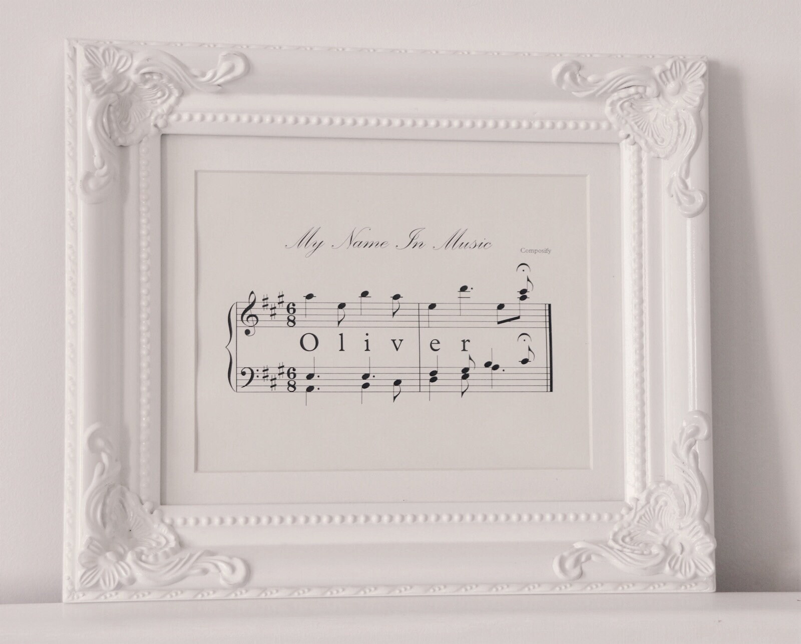 Personalized Name in Music Notes, Custom Wall Art (PDF) Bespoke ...