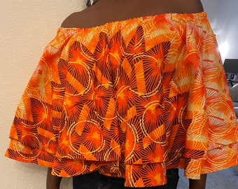 African Print off the Shoulder Top - Etsy