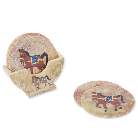 Set of 6 Onyx Coasters Various Models Stone Coasters - Etsy