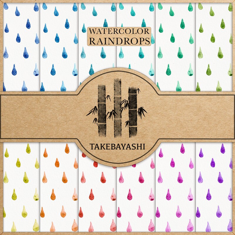 Raindrops Painting - Etsy