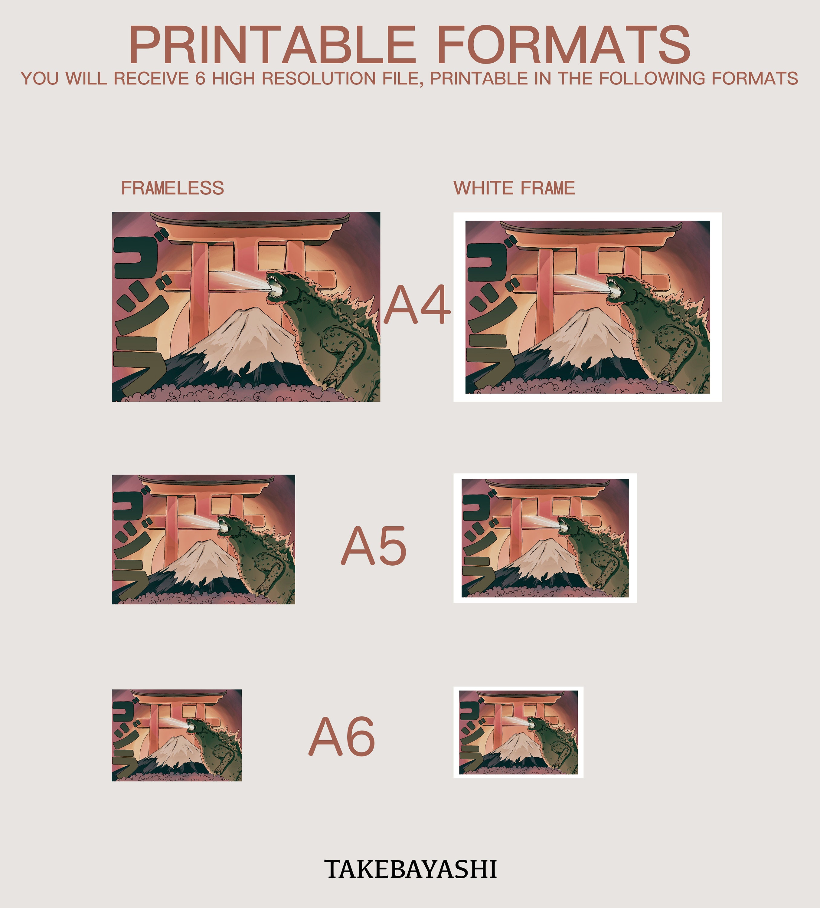 Godzilla Printable Wall Art Digital Print Godzilla Wall Art - Etsy