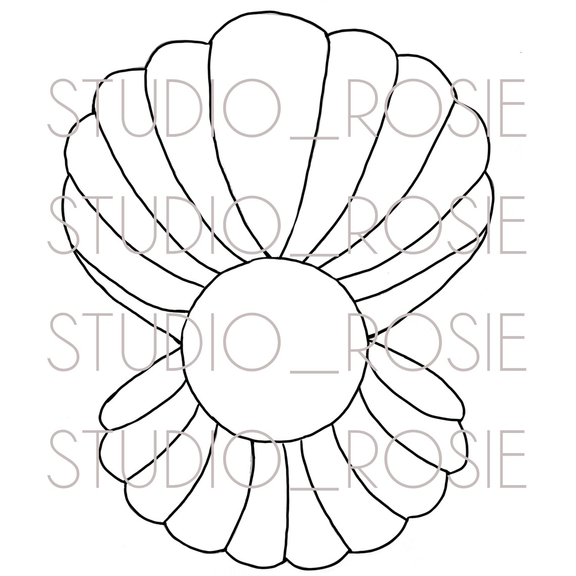 Seashell Pearl Digital Download Template - Etsy