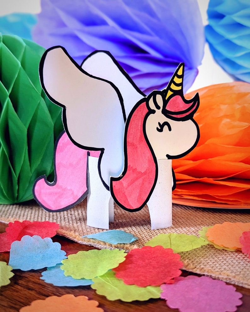 Unicorn Craft Template Digital Download DIY Craft for Kids - Etsy