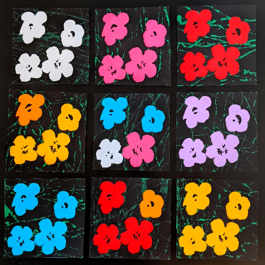 Andy Warhol Inspired Flowers Template/stencil - Etsy