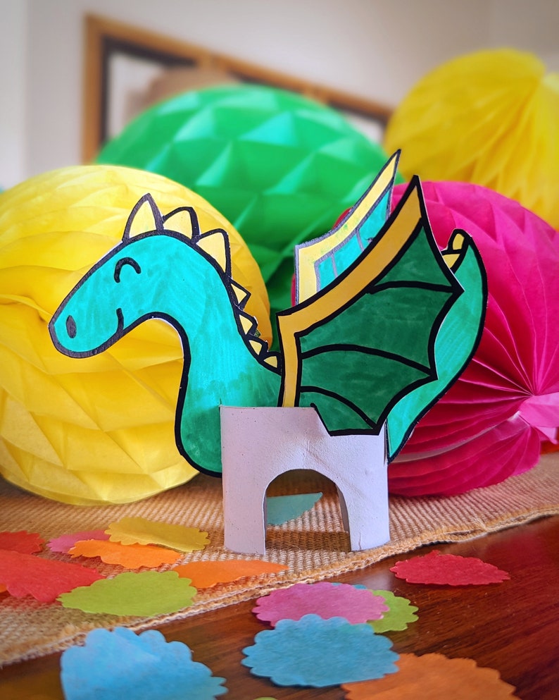 Dragon Craft Template Digital Download DIY Craft for Kids - Etsy
