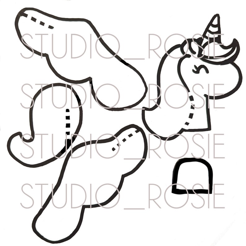 Unicorn Craft Template Digital Download DIY Craft for Kids - Etsy