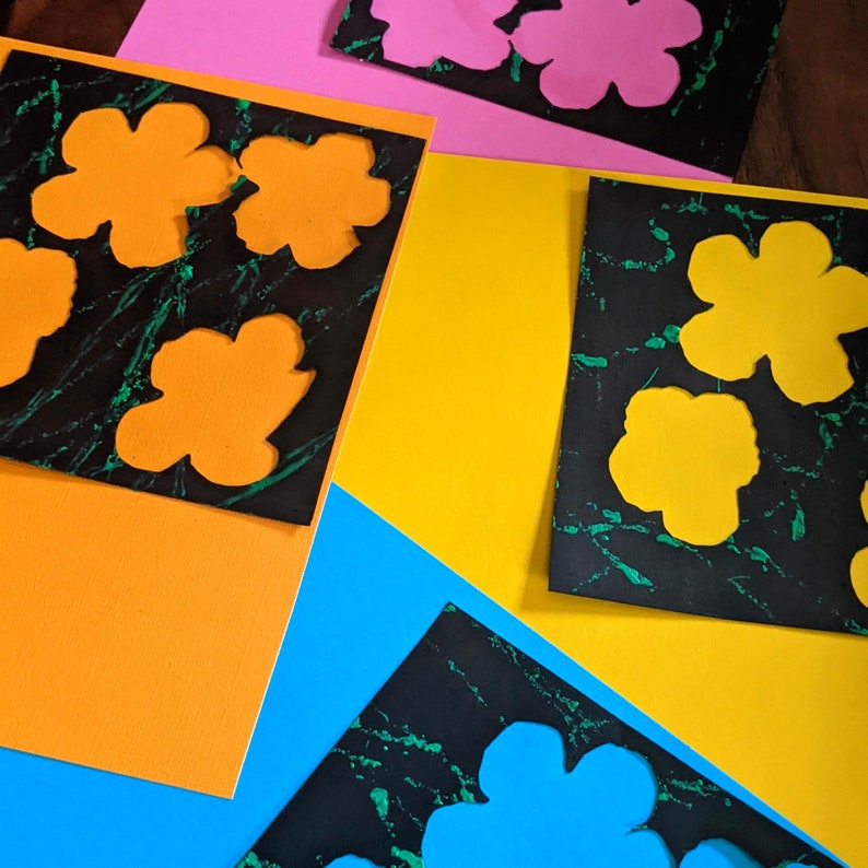 Andy Warhol Inspired Flowers Template/stencil - Etsy