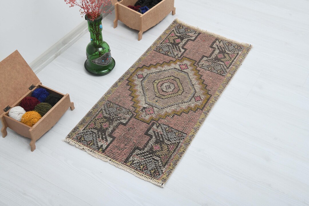 Doormat Turkish Rug,2x3 Bathroom Rug,faded Rug,christmas Gift Rug,small ...