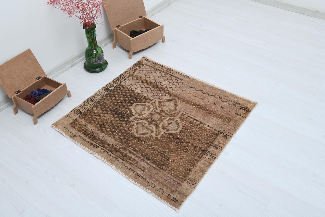 Wall Hanging Rug,3x3 Rug,oushak Rug,small Oushak Rug,3x3 Small Rug ...