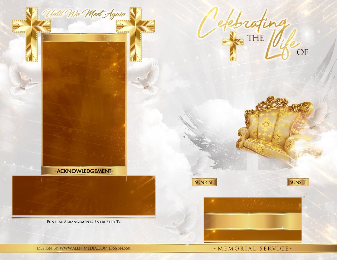 Celebrating the Life of Gold, White and Burnt Orange - Etsy